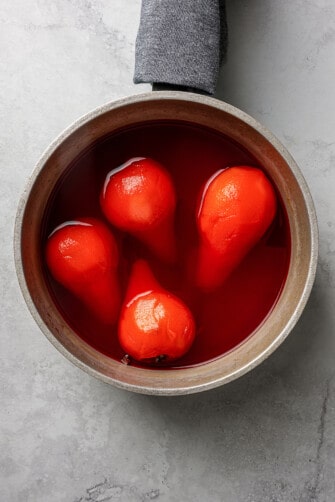 Blushing Poached Pears | Diethood