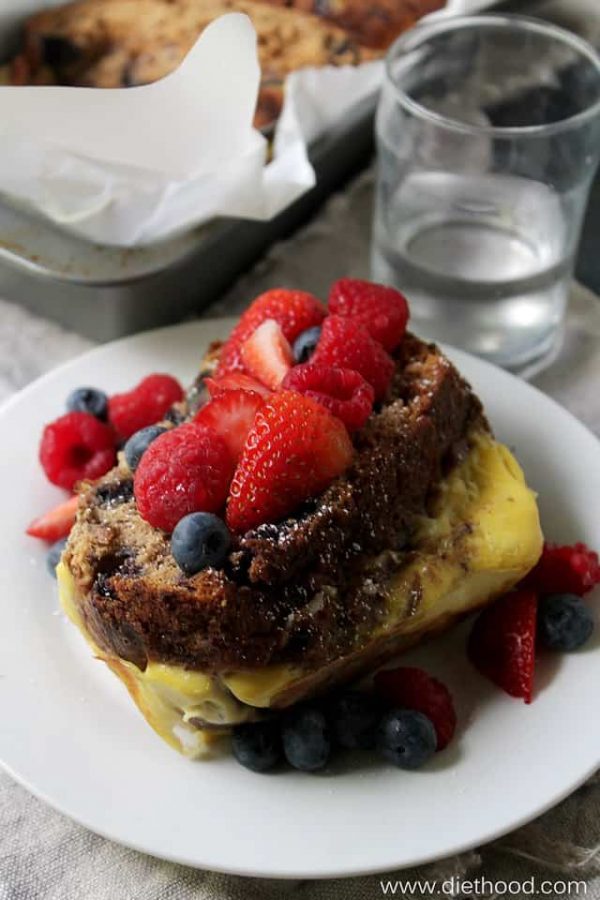 Banana Bread Stuffed French Toast | Diethood