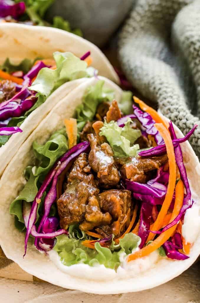 Sweet Korean BBQ Beef Tacos | Diethood