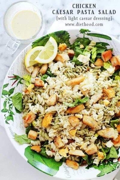 Grilled Shrimp Caesar Salad with Homemade Light Caesar Dressing Recipe ...