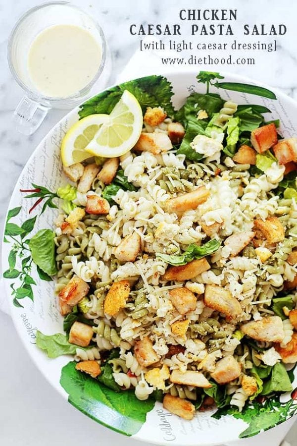 Grilled Shrimp Caesar Salad with Homemade Light Caesar Dressing Recipe ...