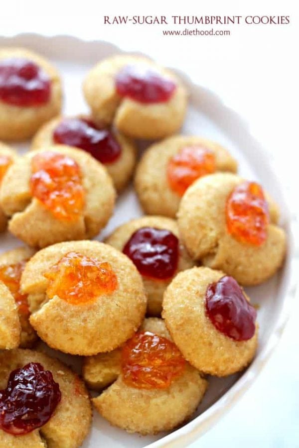 Raw-Sugar Thumbprint Cookies Recipe | Diethood