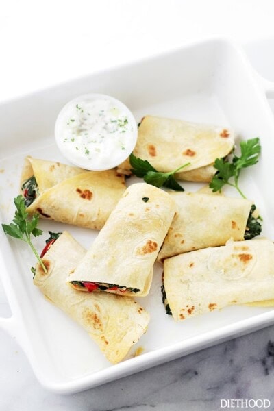 Spinach Feta Wrap Recipe (Easy Meal Prep!) | Diethood