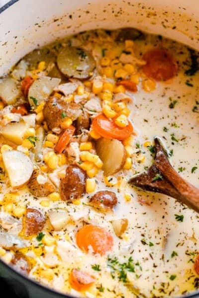 Leftover Turkey Corn Chowder Recipe | Diethood
