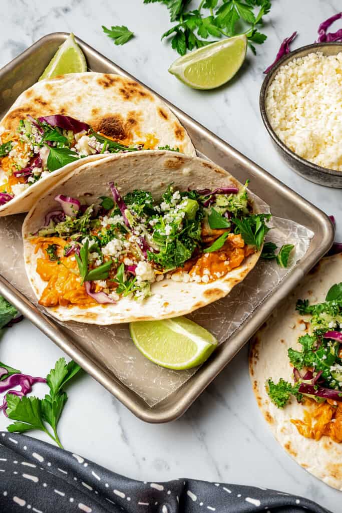 Easy Shredded Buffalo Chicken Tacos | Diethood