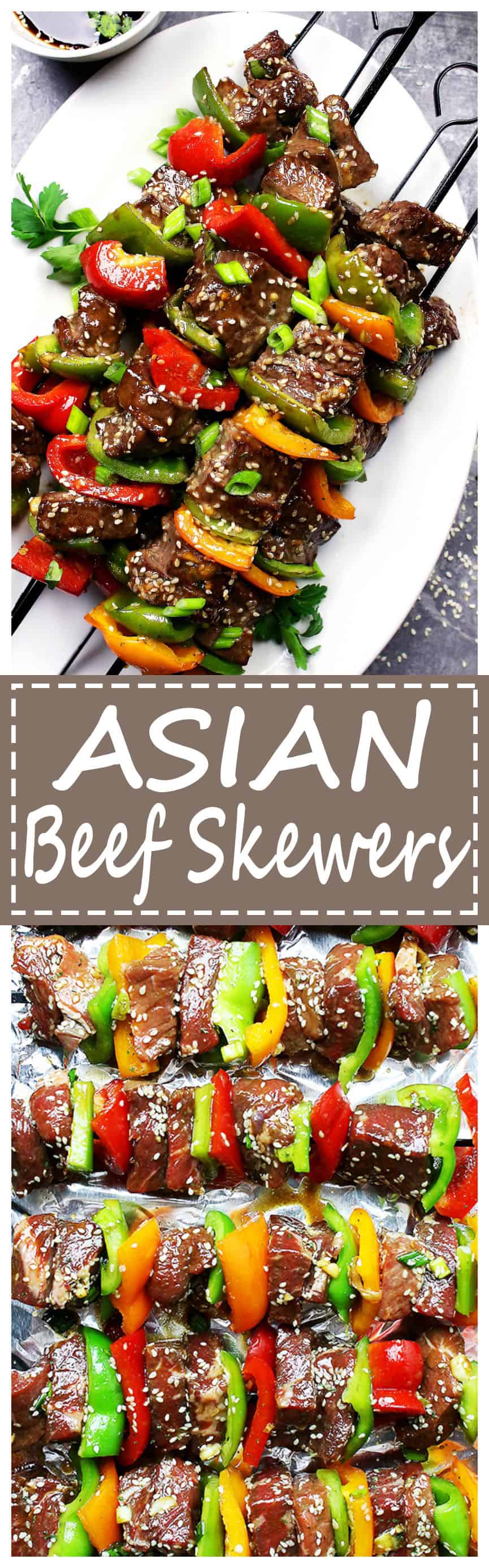 Asian Beef Skewers with Vegetables | Diethood