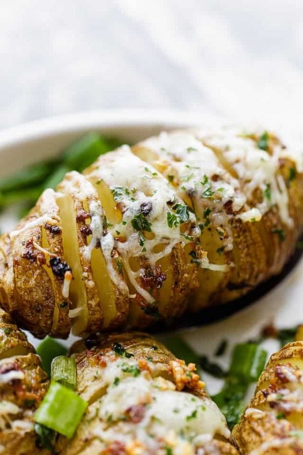 Garlic Butter Hasselback Potatoes | Potato Side Dish Recipe