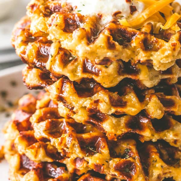 Cheesy Potato Waffles Recipe | How to Use Leftover Mashed Potatoes