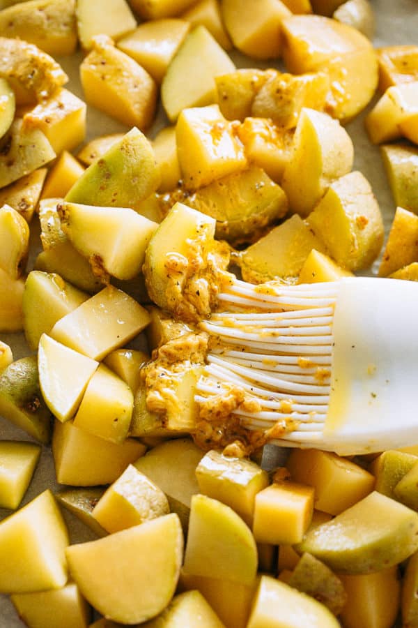 Maple Mustard Roasted Potatoes Recipe | Diethood