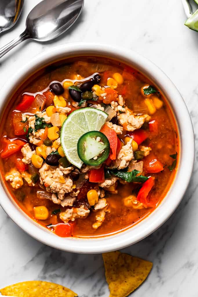 Easy Chicken Taco Soup Recipe | Diethood
