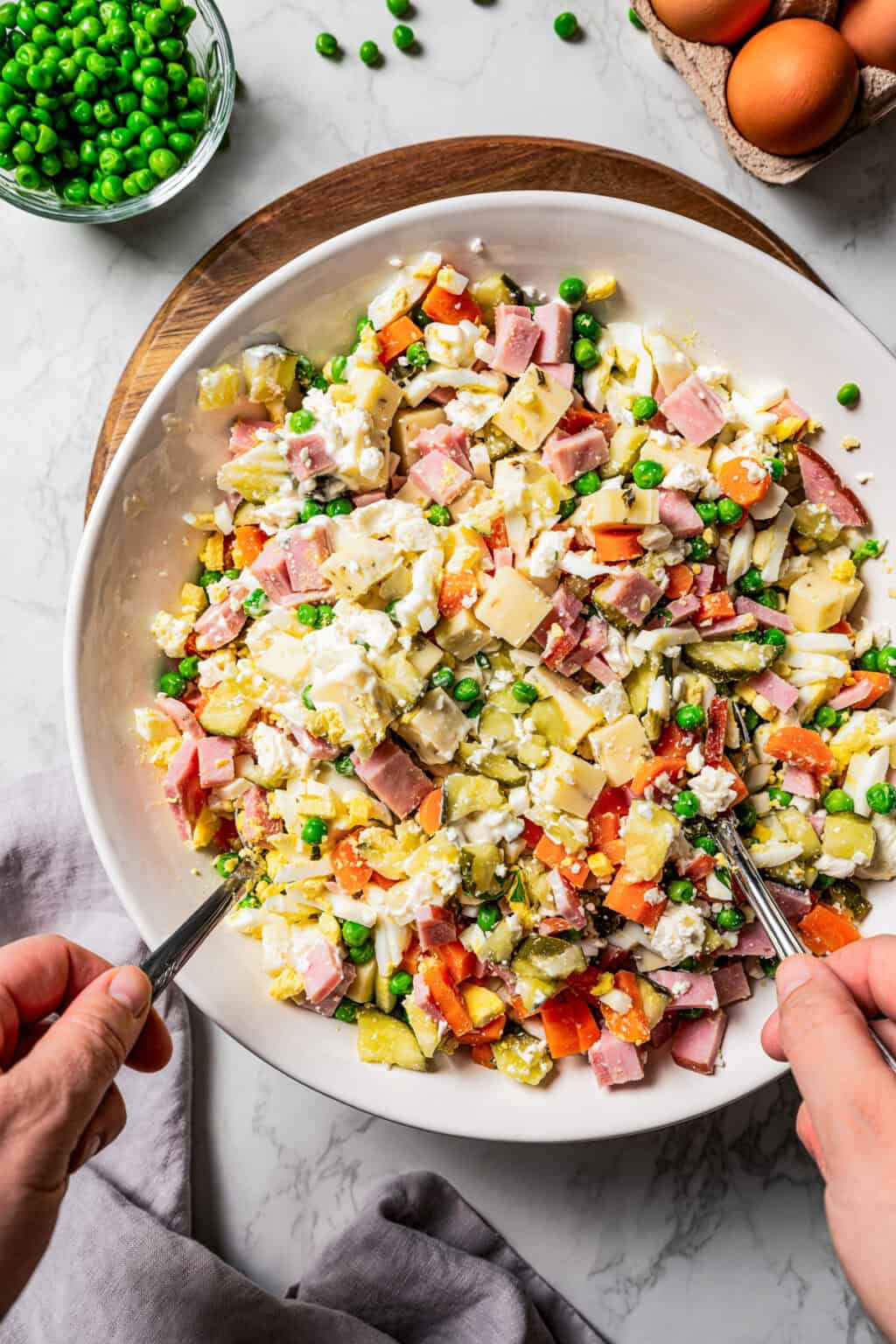 Russian Salad Recipe (Olivier Salad)