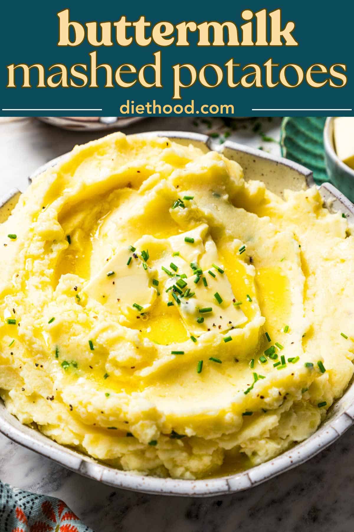 Buttermilk Mashed Potatoes | Diethood